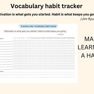 Vocabulary Worksheets, Vocabulary Learning Journal, Printable ...