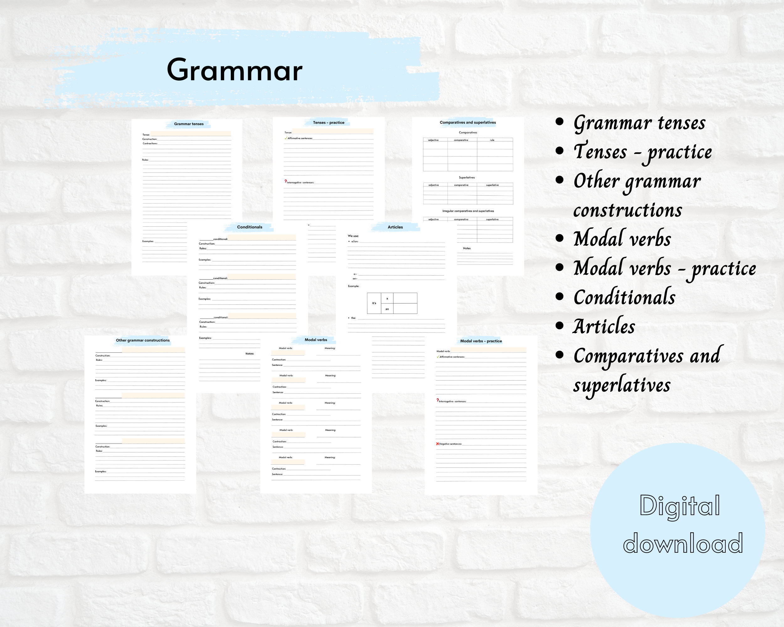 English Study Planner, Language Study Planner, Language Journal ...