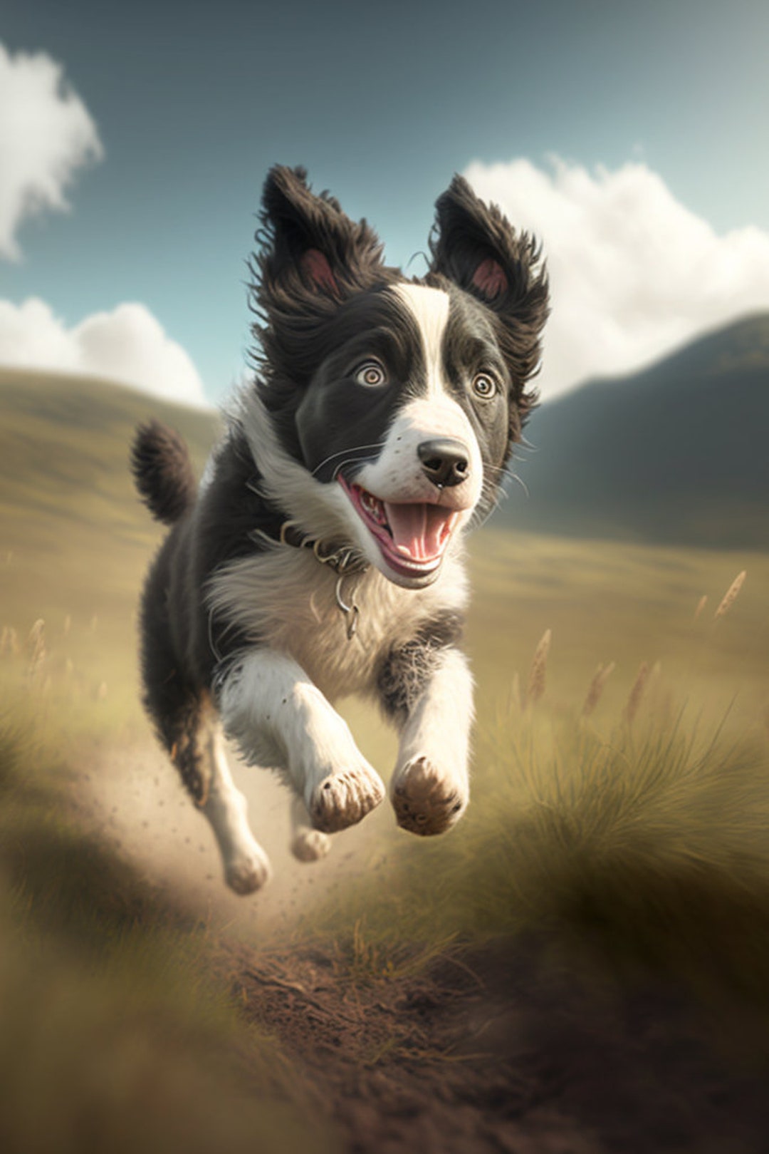 Border Collie Ai Generated Art - Etsy