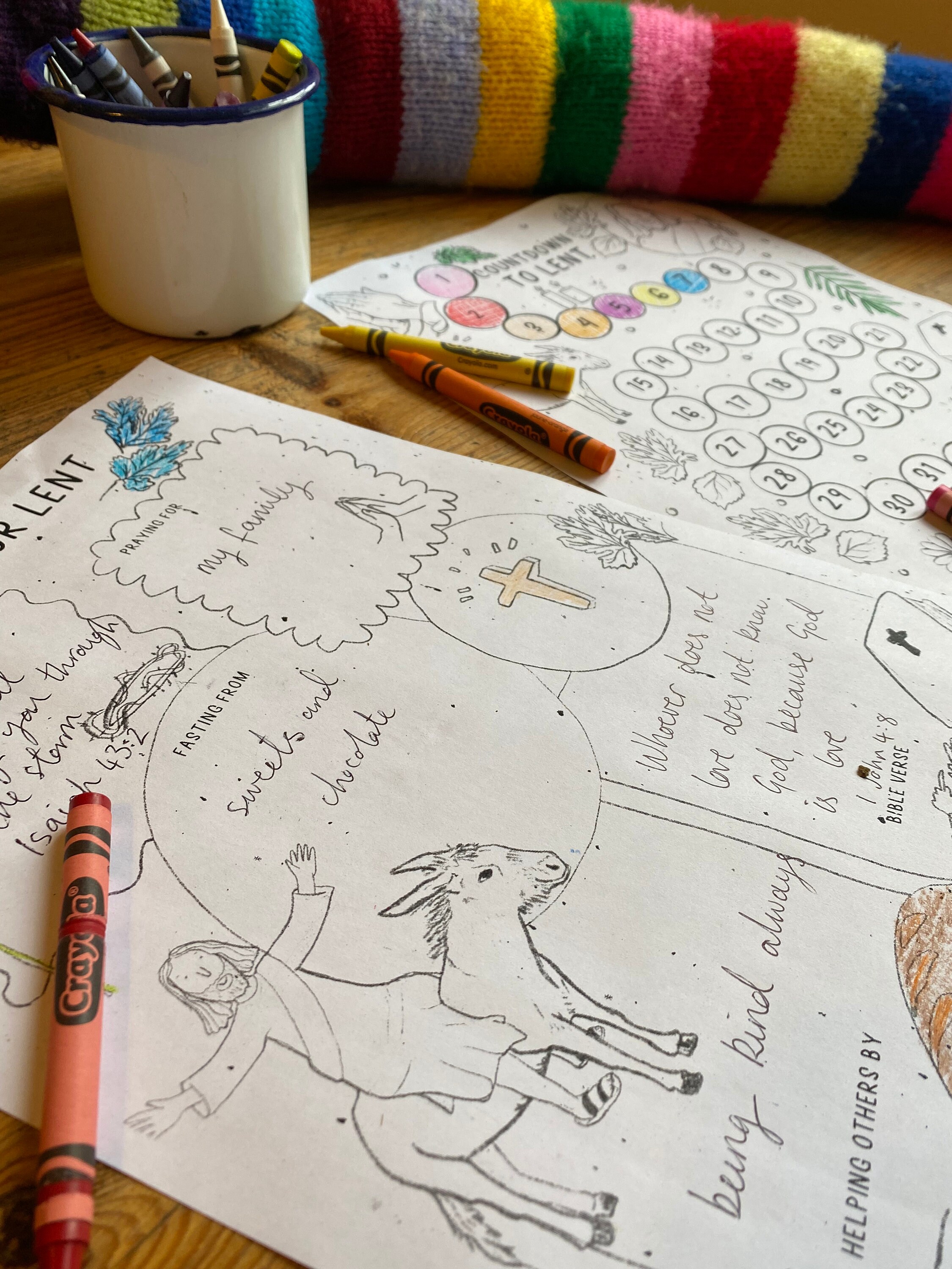 Pdf Printable Lent Bundle Set! Colouring Pages, Countdown Calendar ...