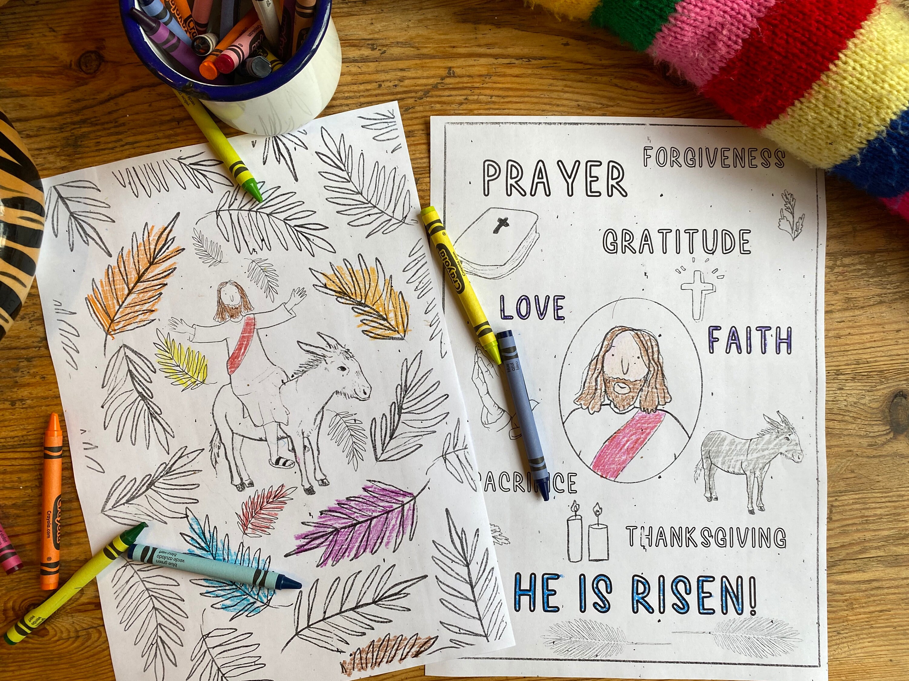 Lent Colouring Sheet Printable Pdf Digital Download Jesus Palm Sunday ...