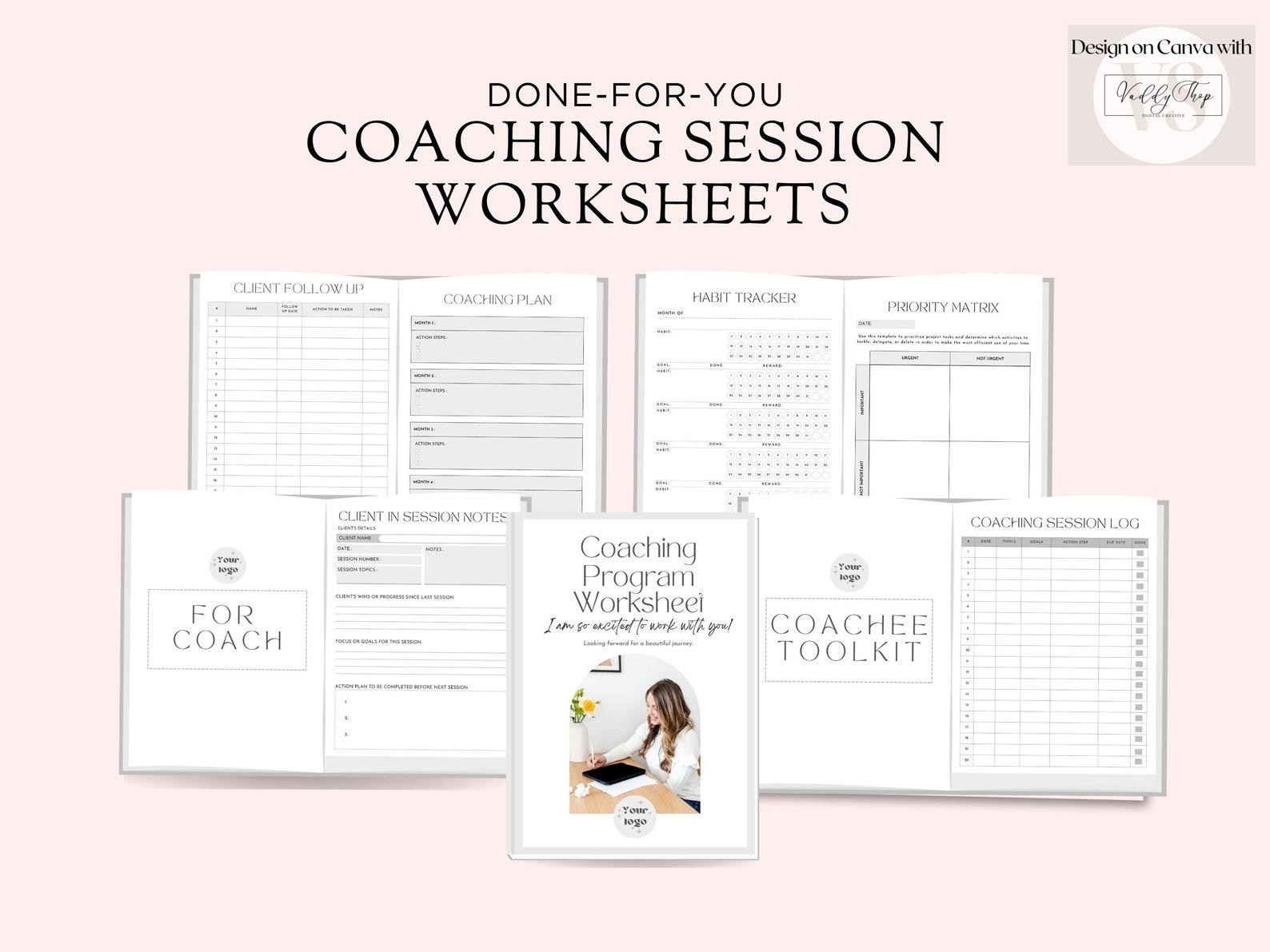 Coaching Session Worksheets | Coach Form Client Form|editable Brandable ...