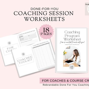 Coaching Session Worksheets | Coach Form Client Form|editable Brandable Coaching Toolkit ...