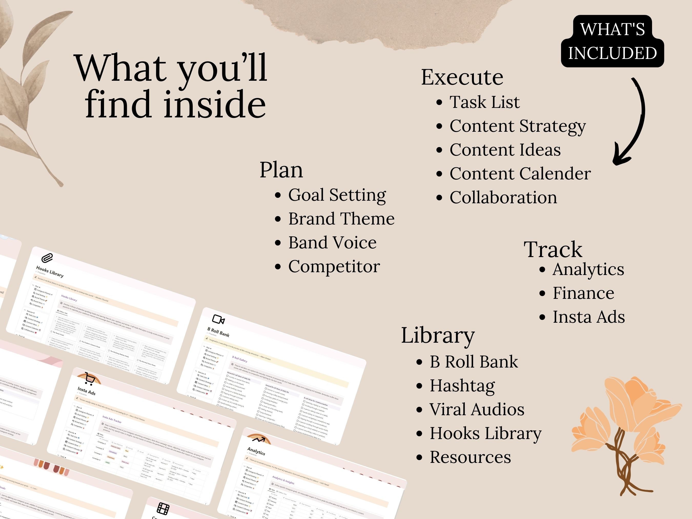 Notion Template Instagram Planner, Notion Planner, Instagram Planner ...