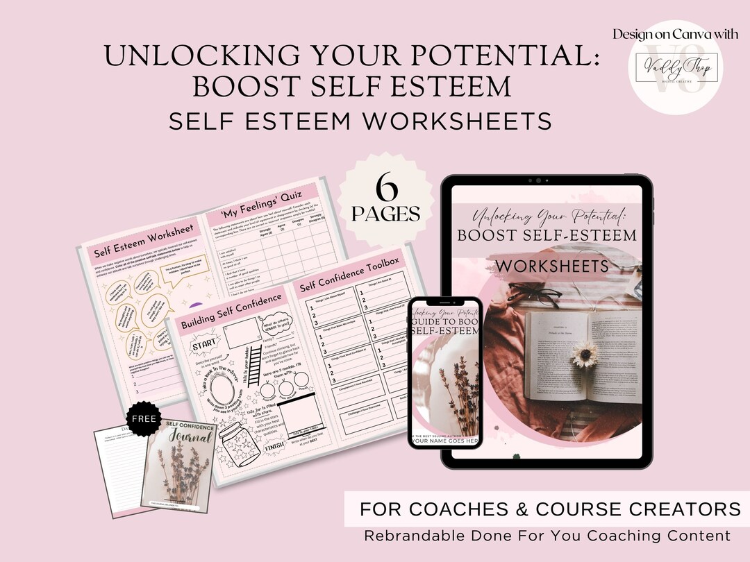 Coaching Session Worksheets| Boost Self Esteem |editable Coaching ...