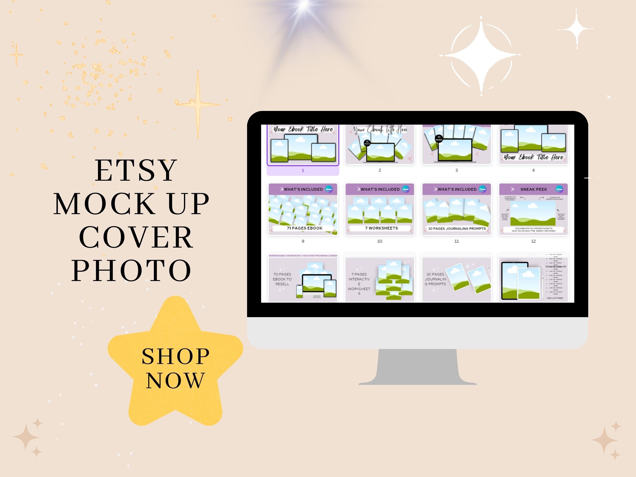 20 Etsy Mockup Cover Photo Template, Etsy Template, Etsy Listing Photo ...