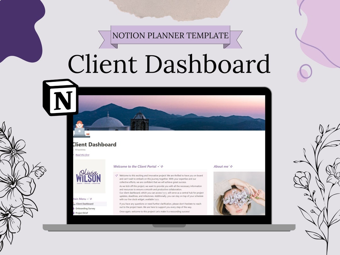 Notion Template Client Dashboard | Client Dashboard Project Tracker, Client Onboarding,notion ...