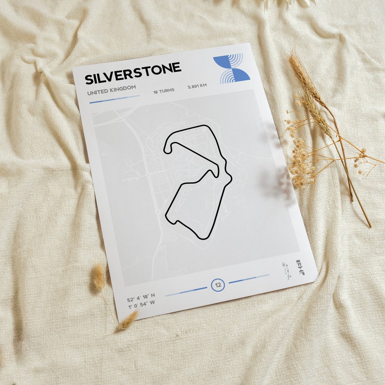 Silverstone Grand Prix Poster - Minimalist Circuit Art - Modern Home ...