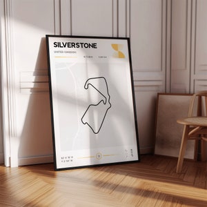 Silverstone Grand Prix Poster - Minimalist Circuit Art - Modern Home ...
