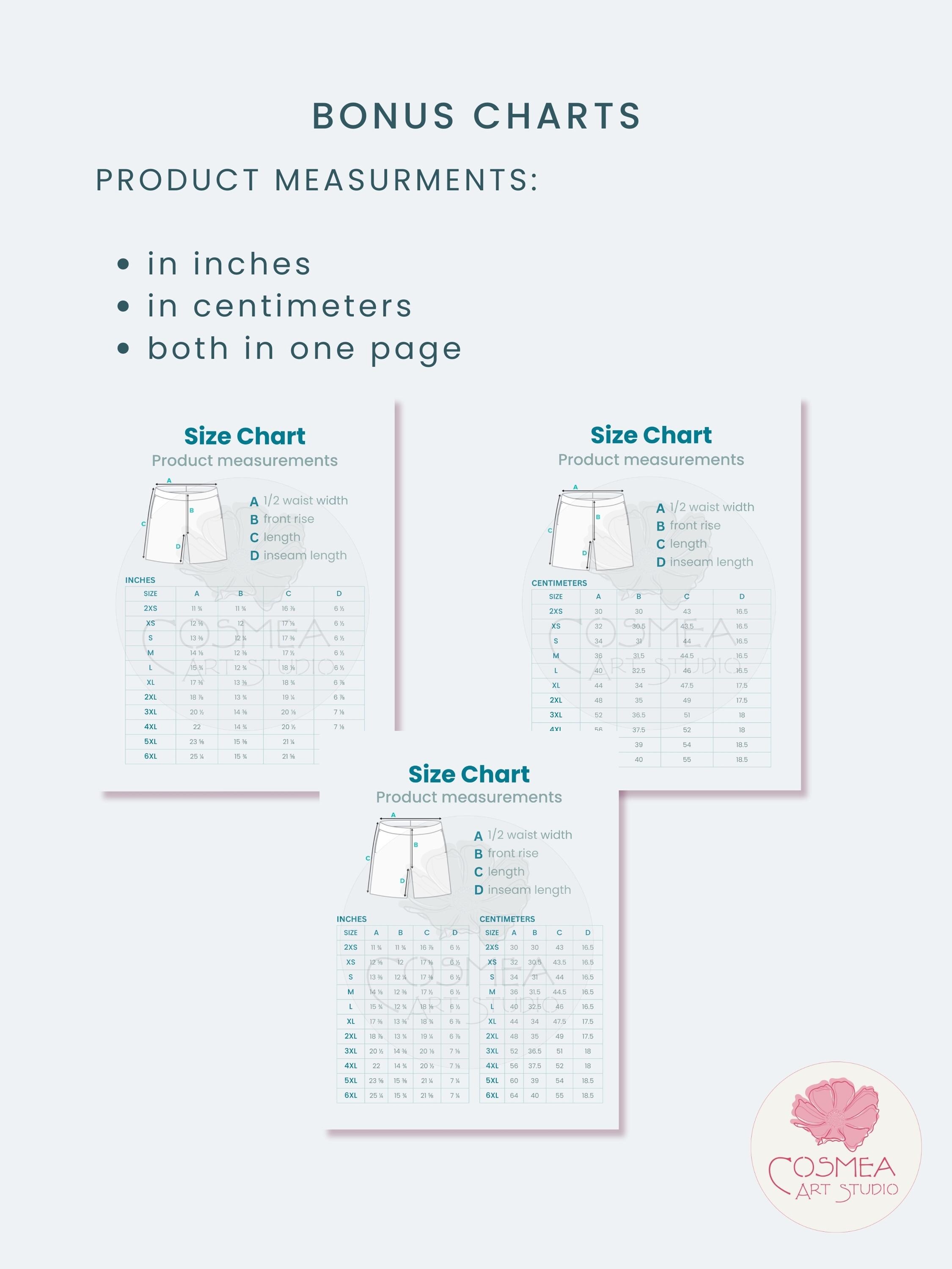 Printful Men Trunks Size Chart, Canva Template, AOP Men Shorts Size ...