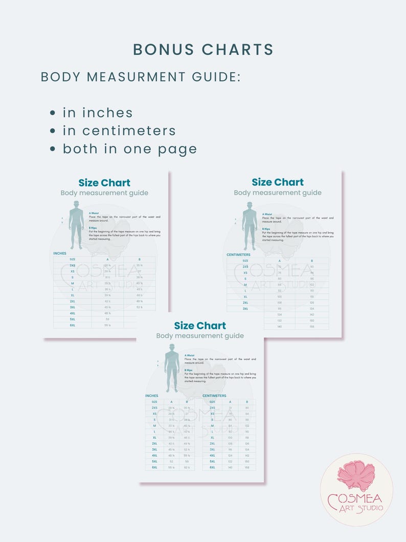 Printful Men Trunks Size Chart, Canva Template, AOP Men Shorts Size ...