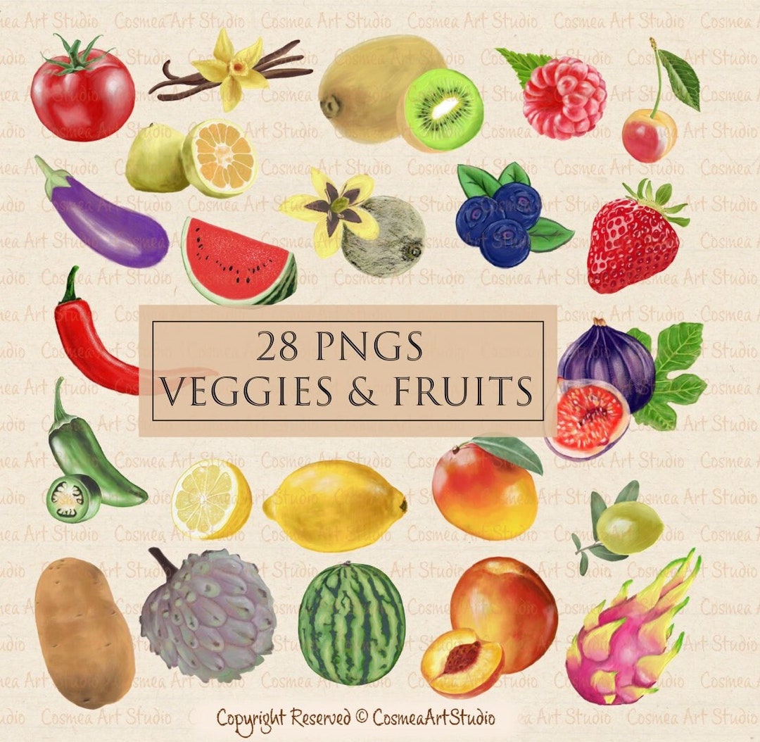 Png Clipart Veggies and Fruits Vegetables Fruits Drawing Stickers for ...