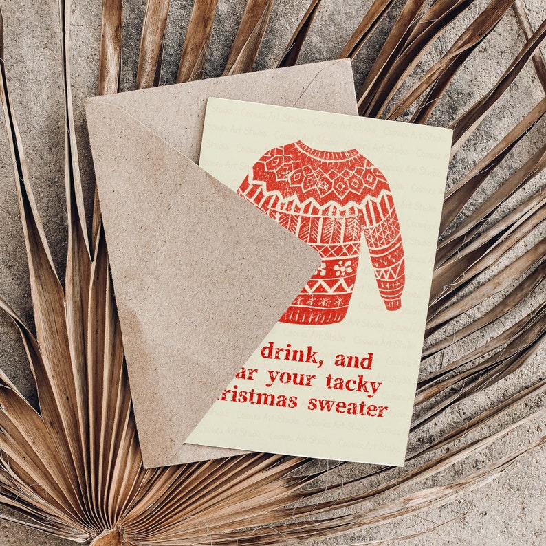 Printable Downloadable Merry Christmas Card Digital Template Instant ...