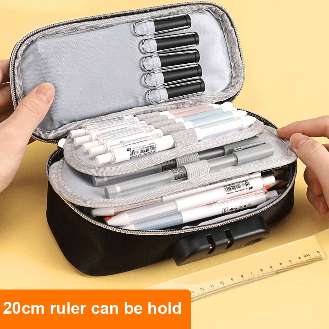 Password Lock Pencil Case, Large Capacity Pencil Case, Smell Proof ...