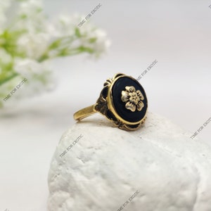 Victorian Black Onyx Filigree Silver Ring -vintage Ring,gemstone Gothic ...