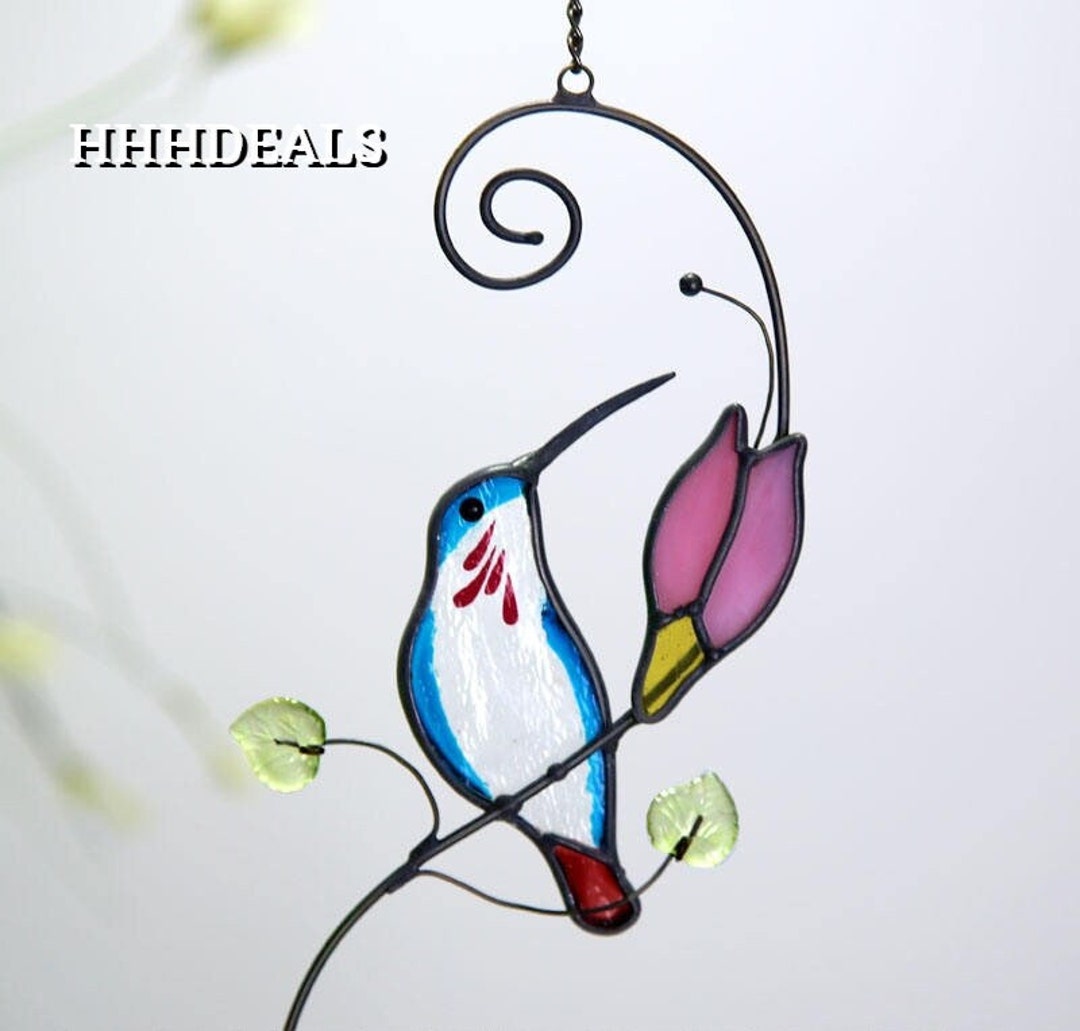 Custom Hummingbird Window Hangings Stained Glass Bird Sun Catcher ...