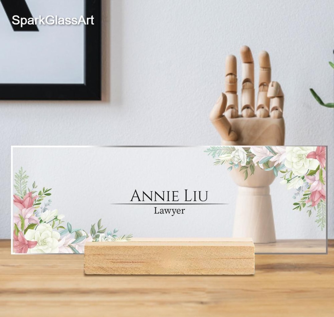 Personalized Desk Name Plate Plaque, Custom Engraved Office Sign, Name ...