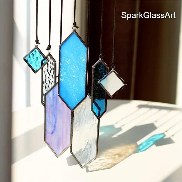 Stained Glass Window Hanging Suncatcher Art - Etsy