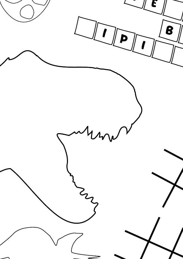 Dinosaur Themed Children's Games and Activities Play Sheet. - Etsy