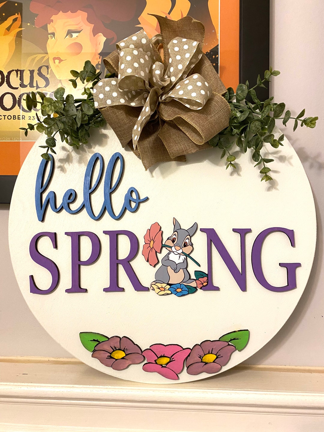 Hello Spring Thumper Sign Disney Decor, Disney Addict Decor, Disney ...