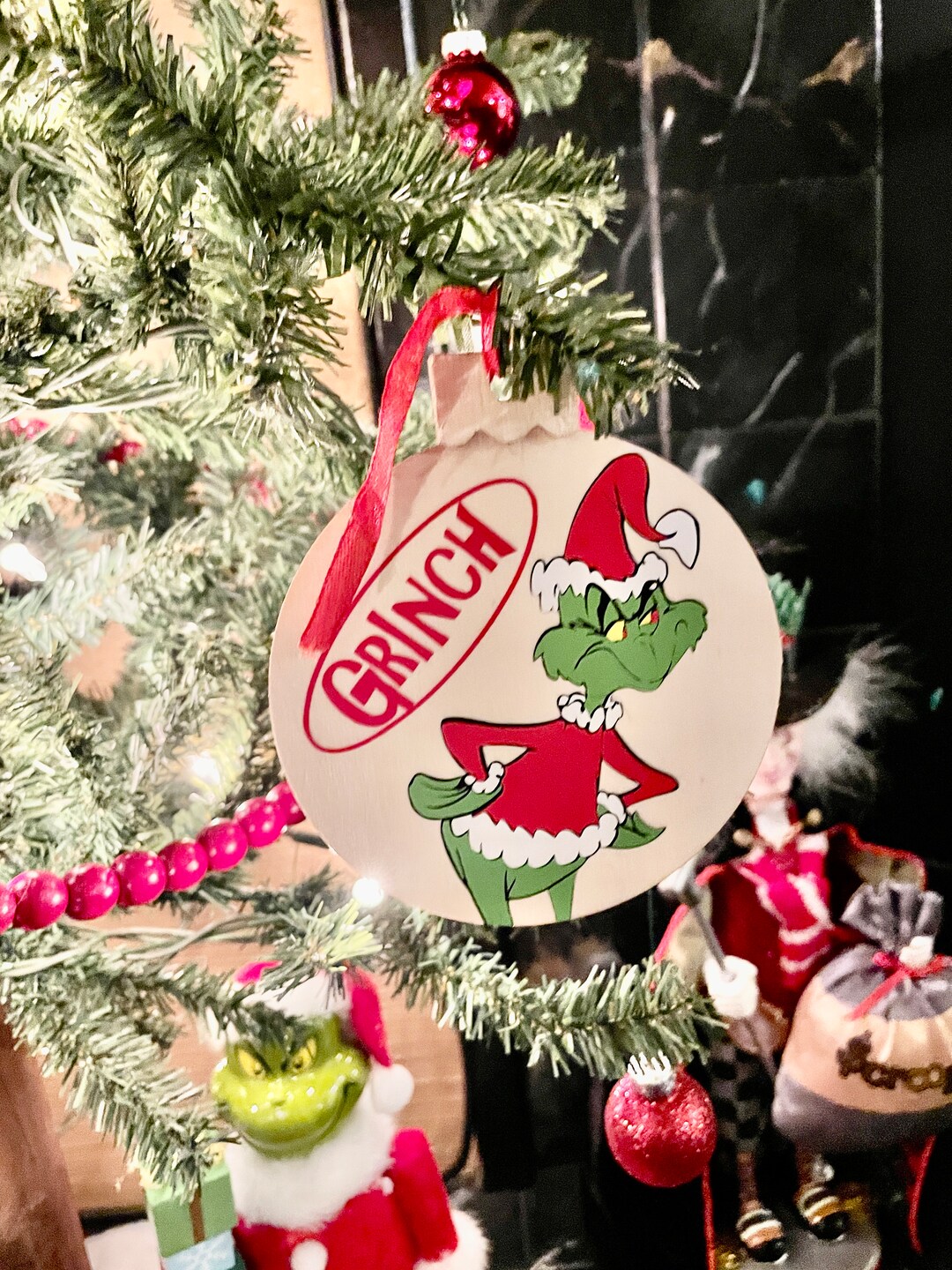 Grinch Sassy Ornament Etsy