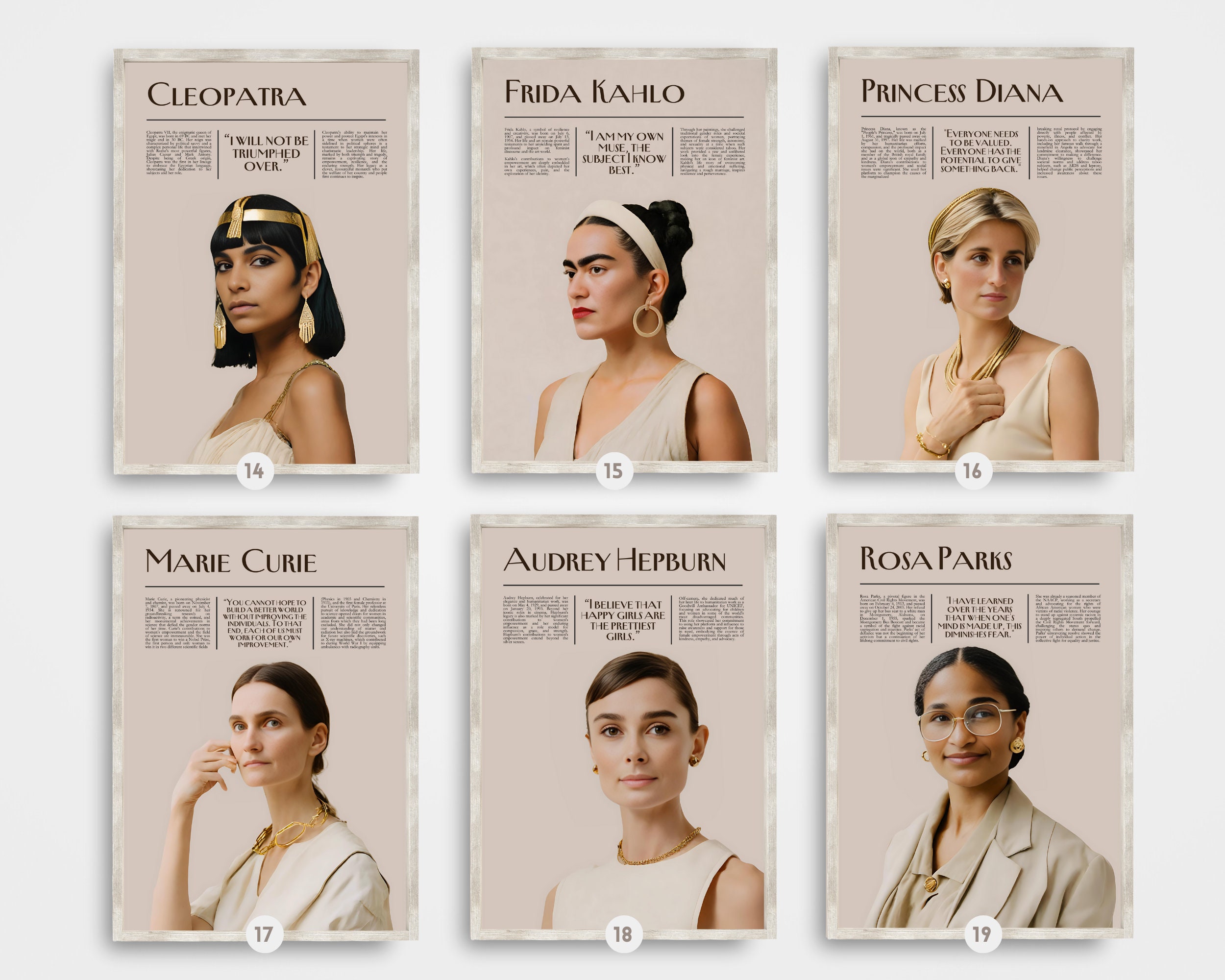 25 Women's History Month Posters Inspirational Changemakers Set Digital ...