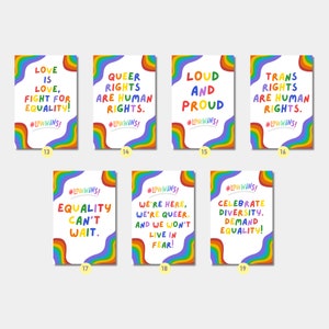25 Pride Month Printable Posters, LGBT History Month Inclusive ...