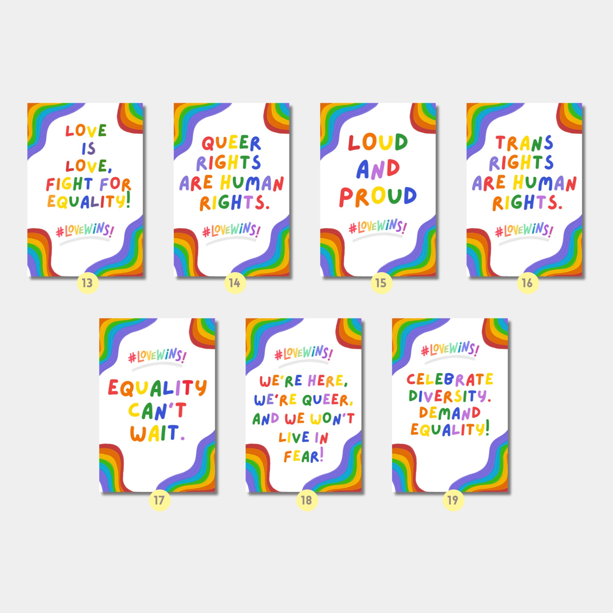 25 Pride Month Printable Posters, LGBT History Month Inclusive ...