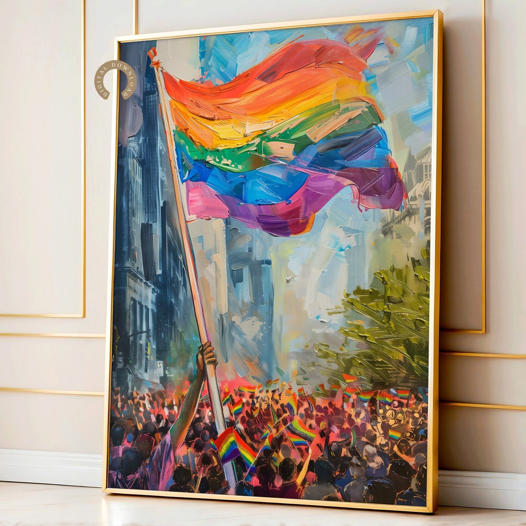 Pride Month Wall Art, LGBT Poster, Pride March LGBTQIA+ History ...