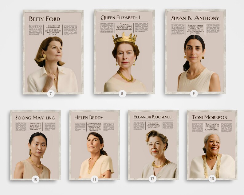 25 Women's History Month Posters Inspirational Changemakers Set Digital ...