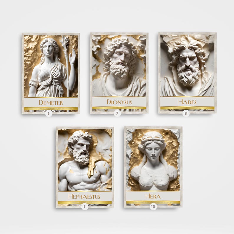 Greek Gods and Goddesses Posters Set of 15 Digital Download | Olympian ...