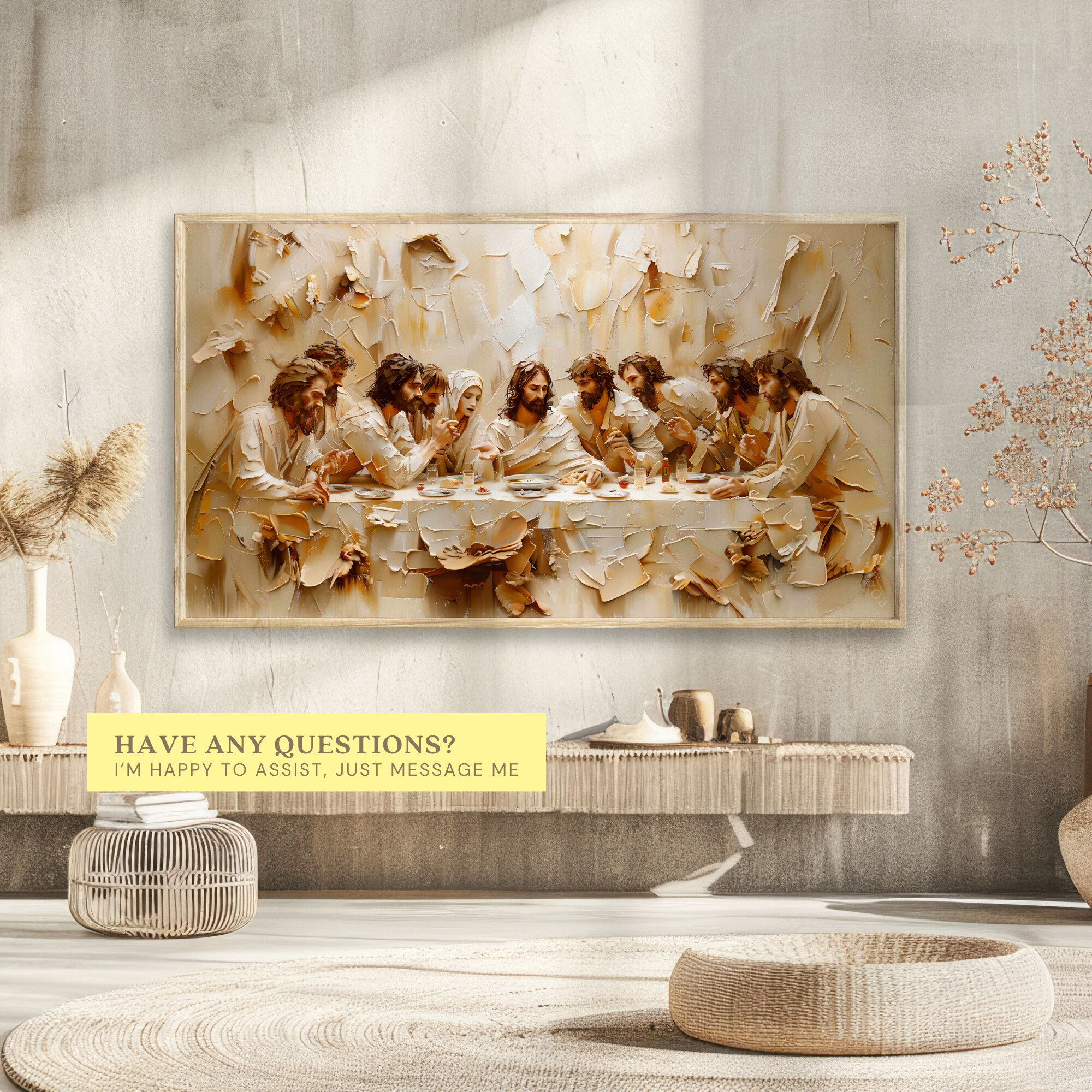 16 Christian Frame TV Art Jesus Wall Art, Crucifixion, Tomb, He is ...