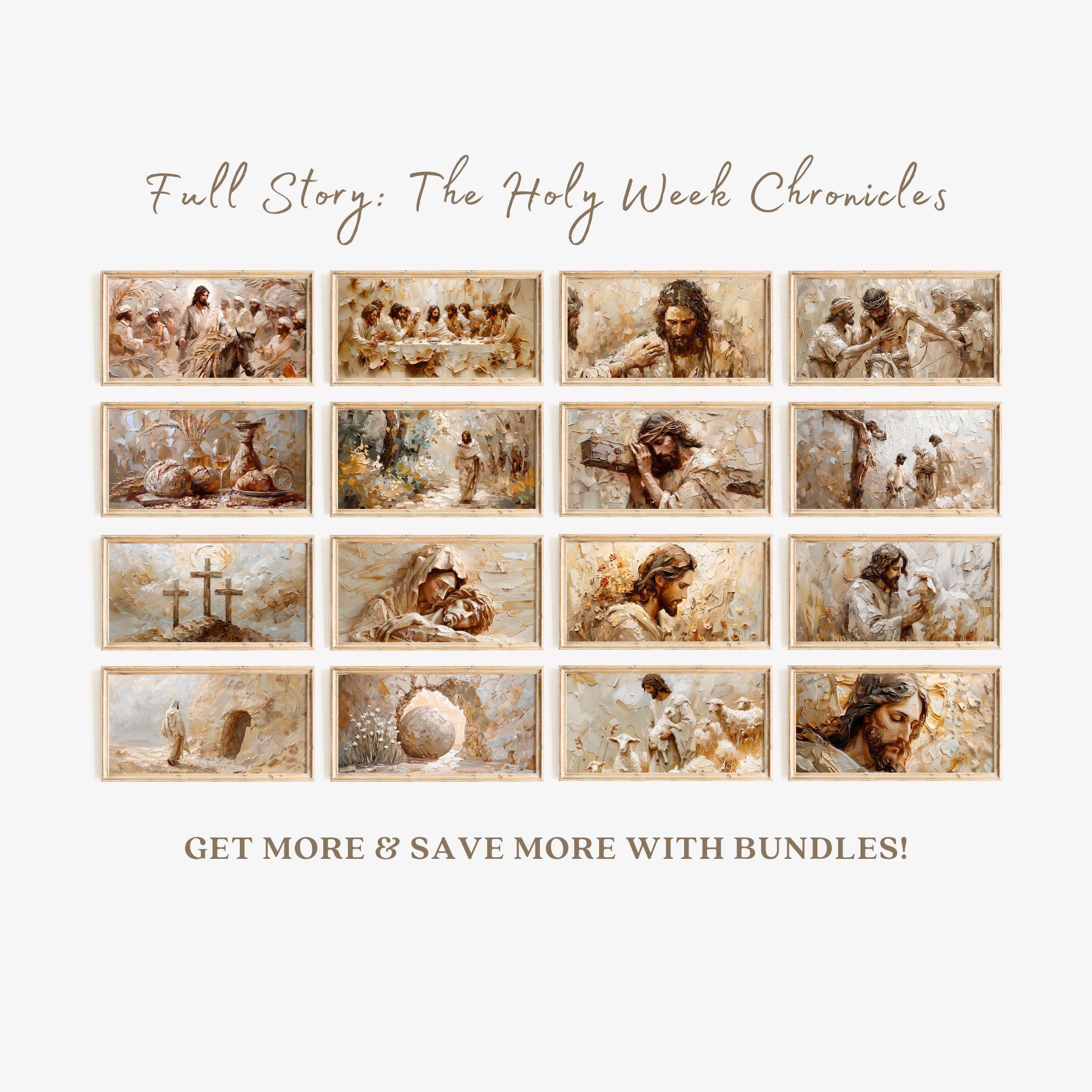 The Last Supper Christian Frame TV Art Jesus Wall Art, Disciples, Bread ...