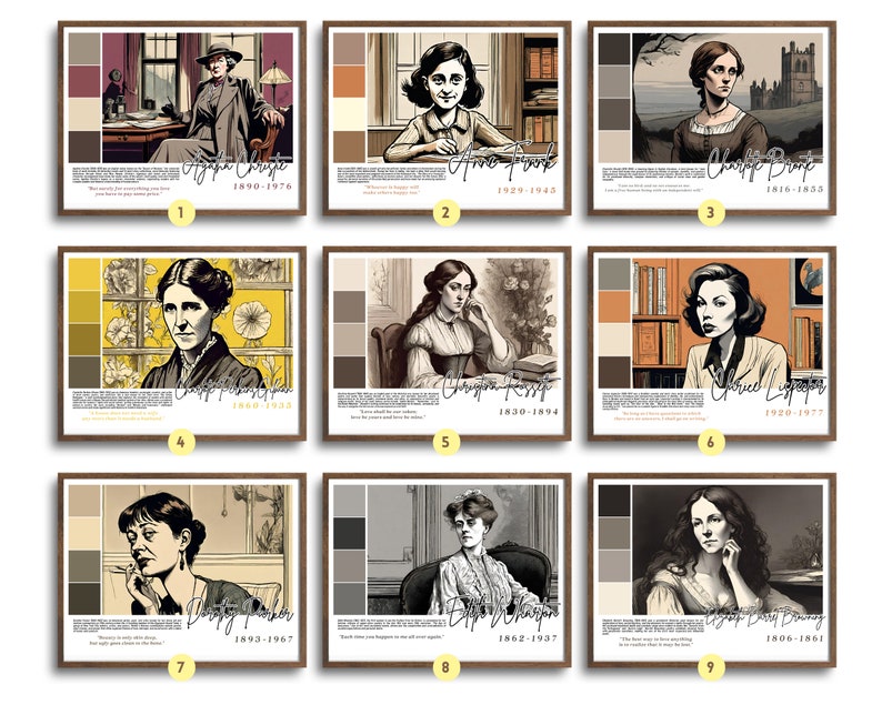 Women in Literature Posters Set of 30 Digital Download | Women’s ...