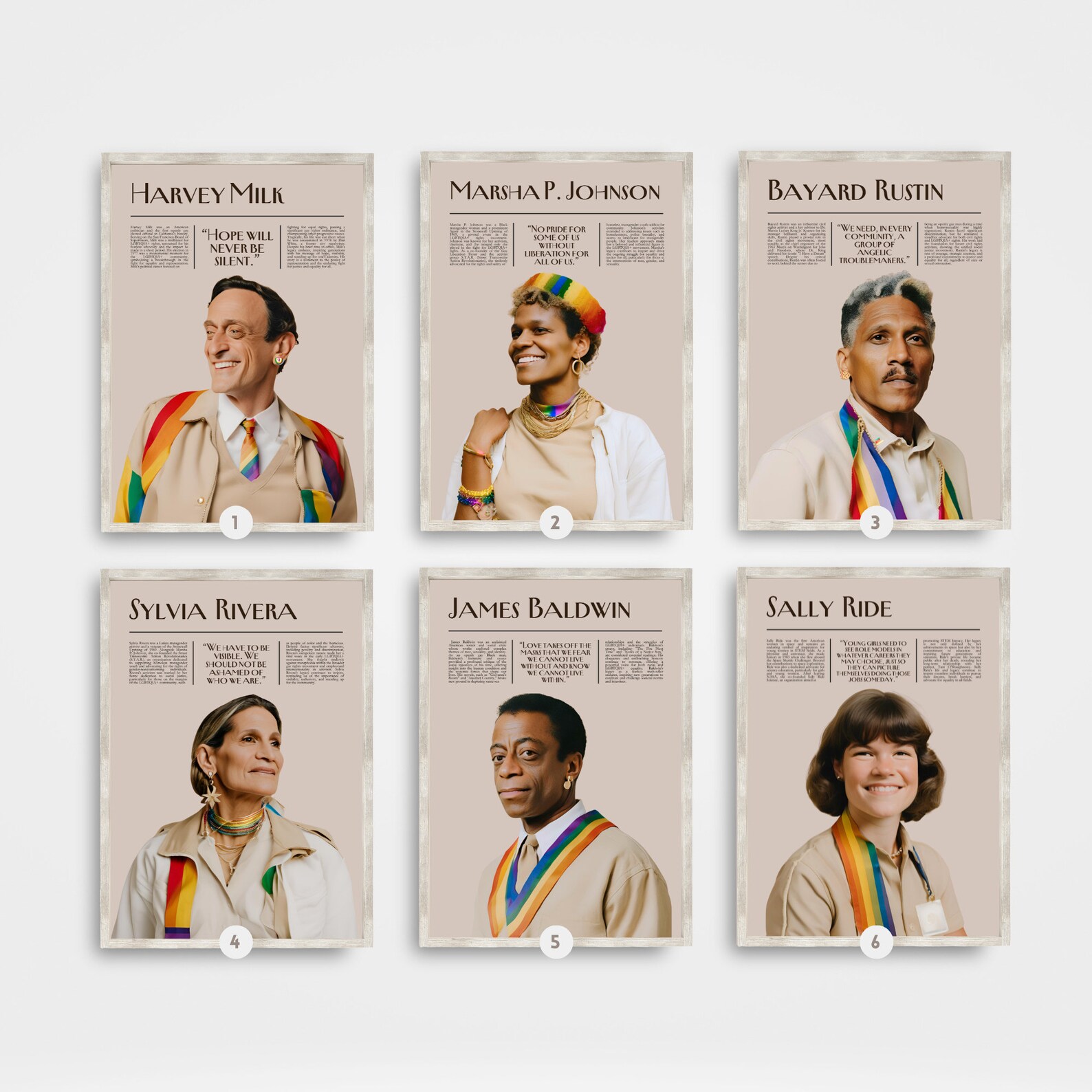 25 Pride Month Posters LGBT Icons, LGBTQIA+ History Bulletin Board ...