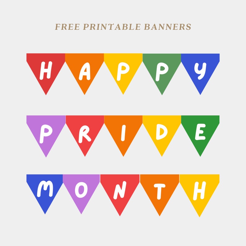 25 Pride Month Printable Posters, LGBT History Month Inclusive ...