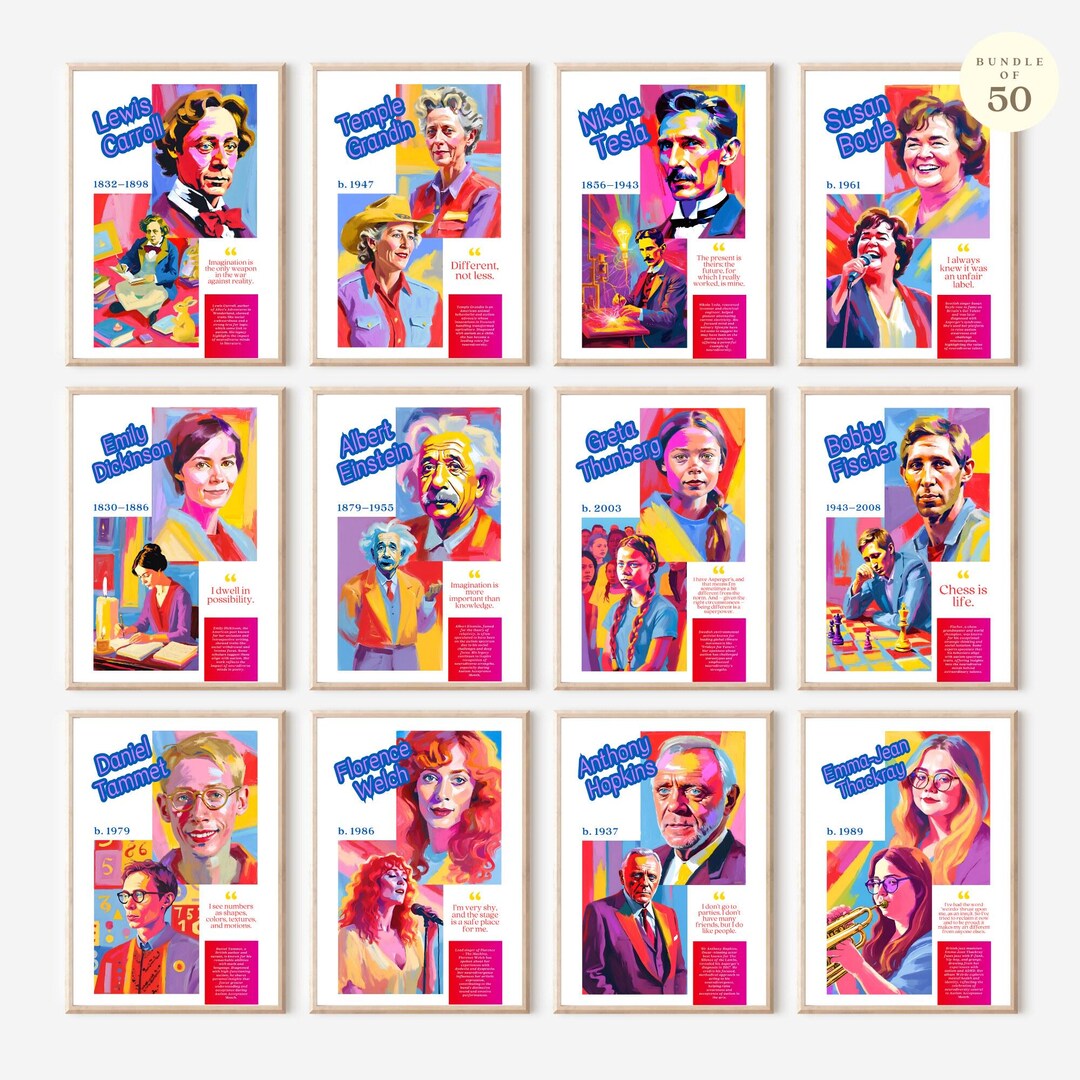 50 Neurodiverse Icons, Famous People With Autism, National Autism ...