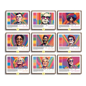 25 Pride Month Posters LGBT Icons, LGBTQIA+ History Bulletin Board ...