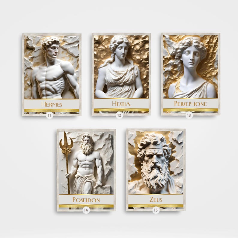 Greek Gods and Goddesses Posters Set of 15 Digital Download | Olympian ...