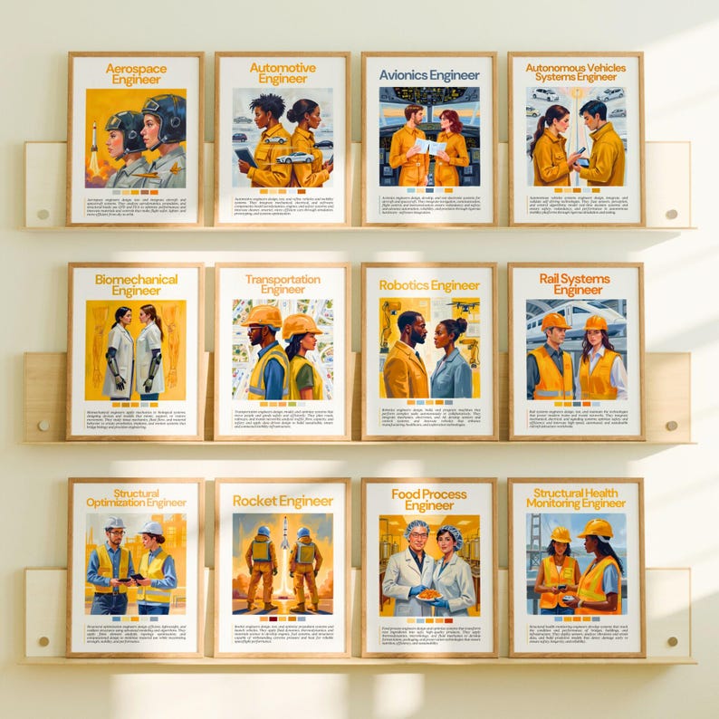 70 Engineering Career Posters | STEM Classroom Decor, Homeschool Prints ...