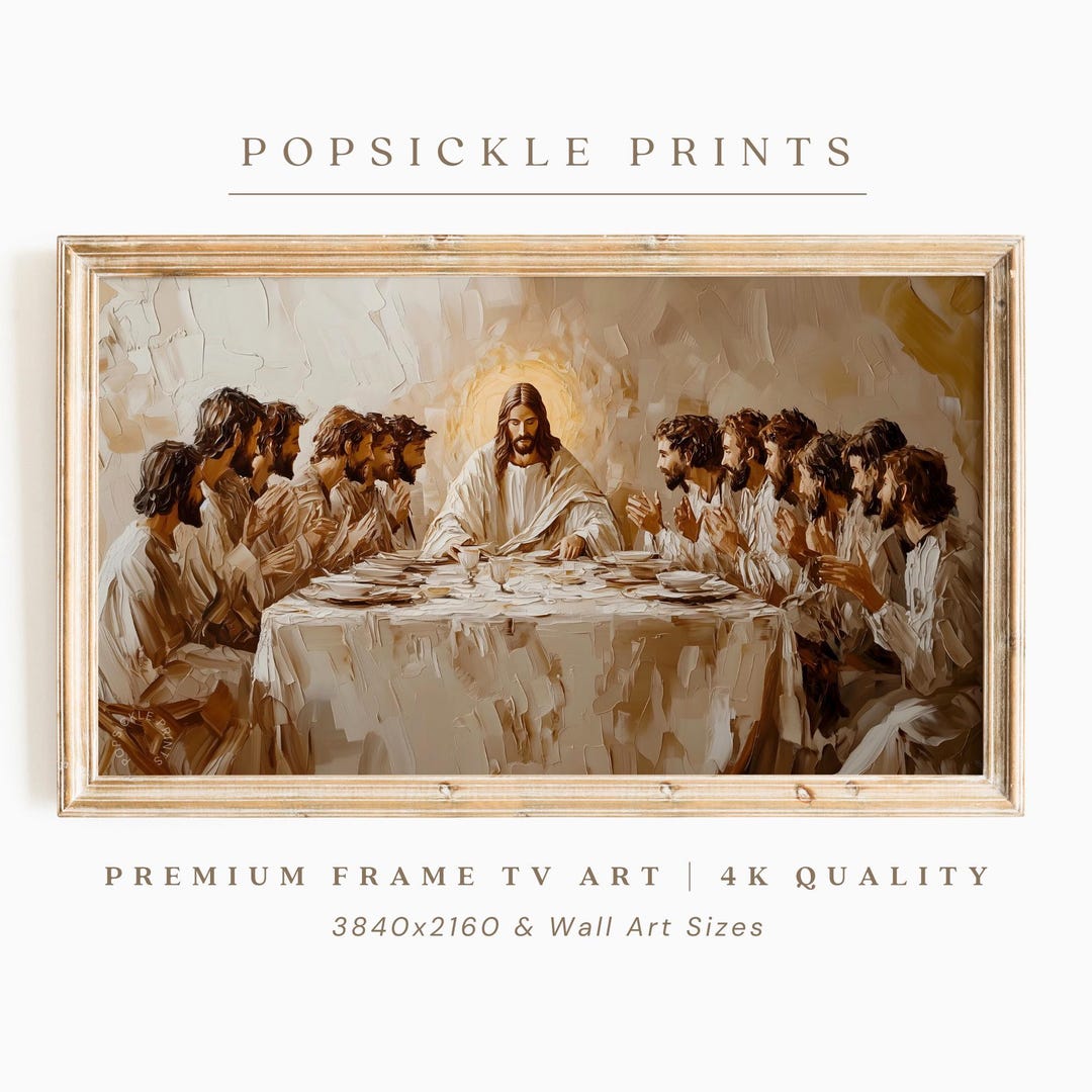 The Last Supper Christian Frame TV Art | Jesus Wall Art, Disciples ...