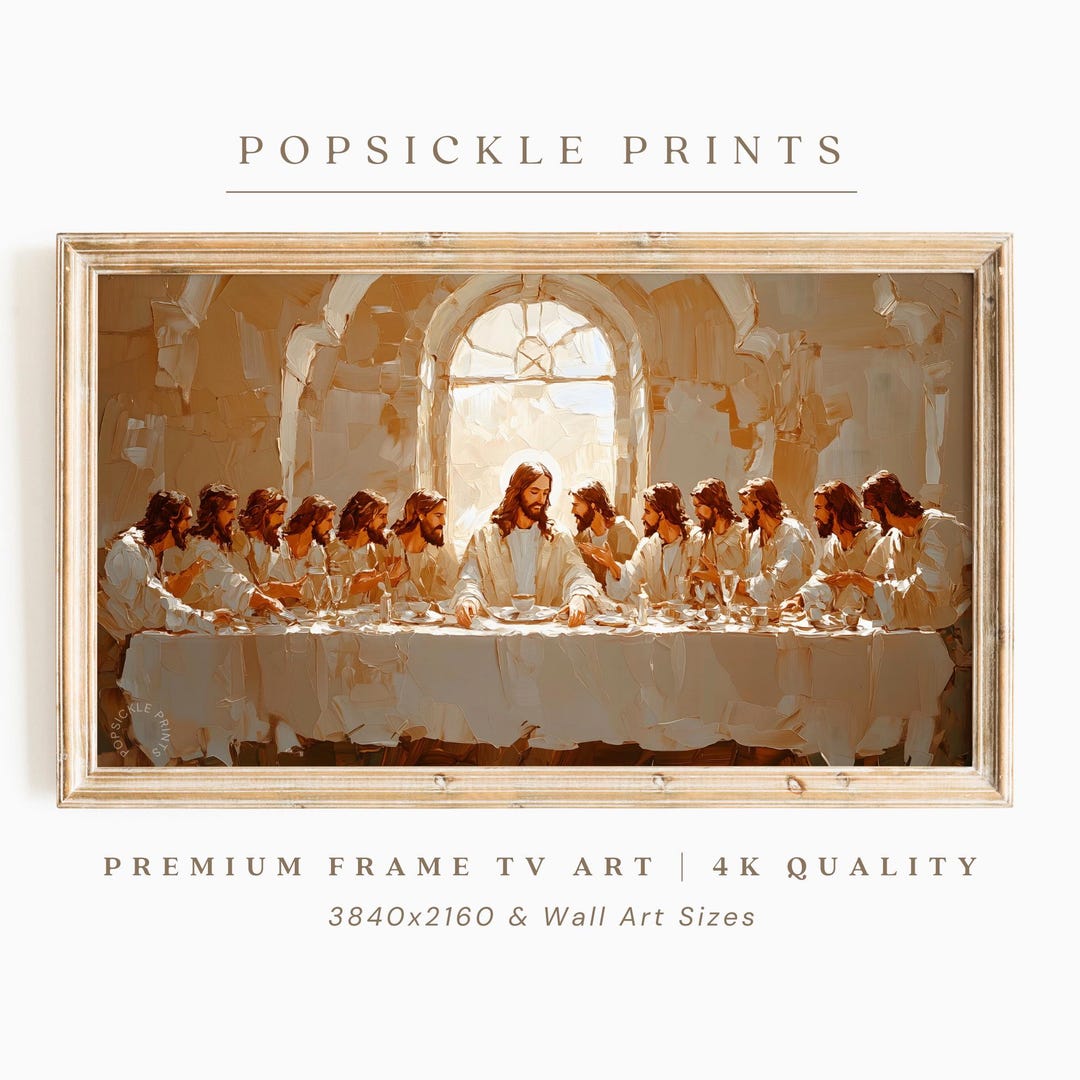 The Last Supper Wall Art Frame TV Digital Download | Jesus & Disciples ...