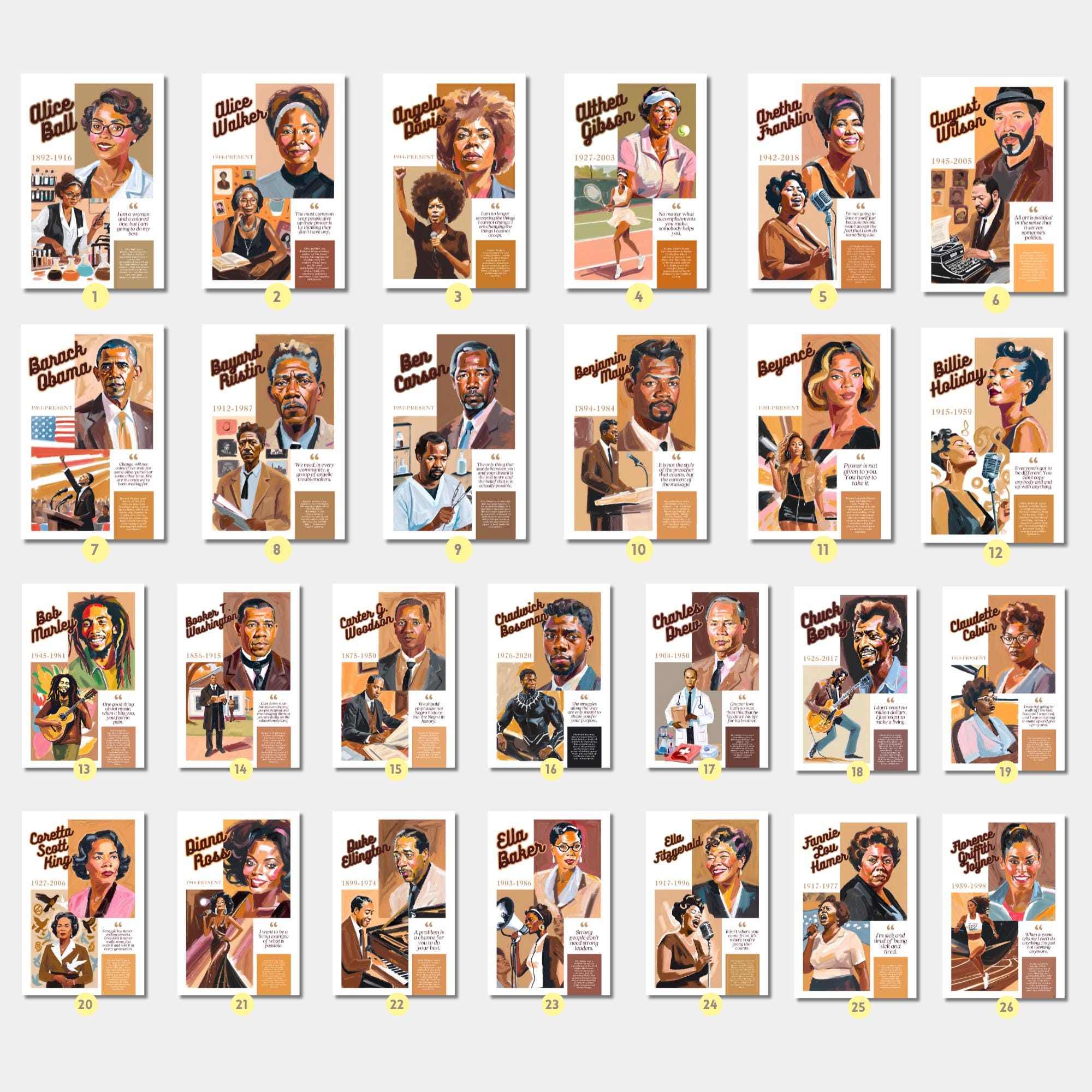 85 Black History Month Posters, Famous Quotes of Afro American ...