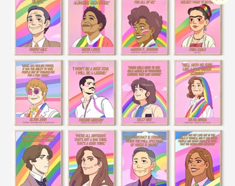25 Pride Month Posters LGBT Icons, LGBTQIA History Bulletin Board ...