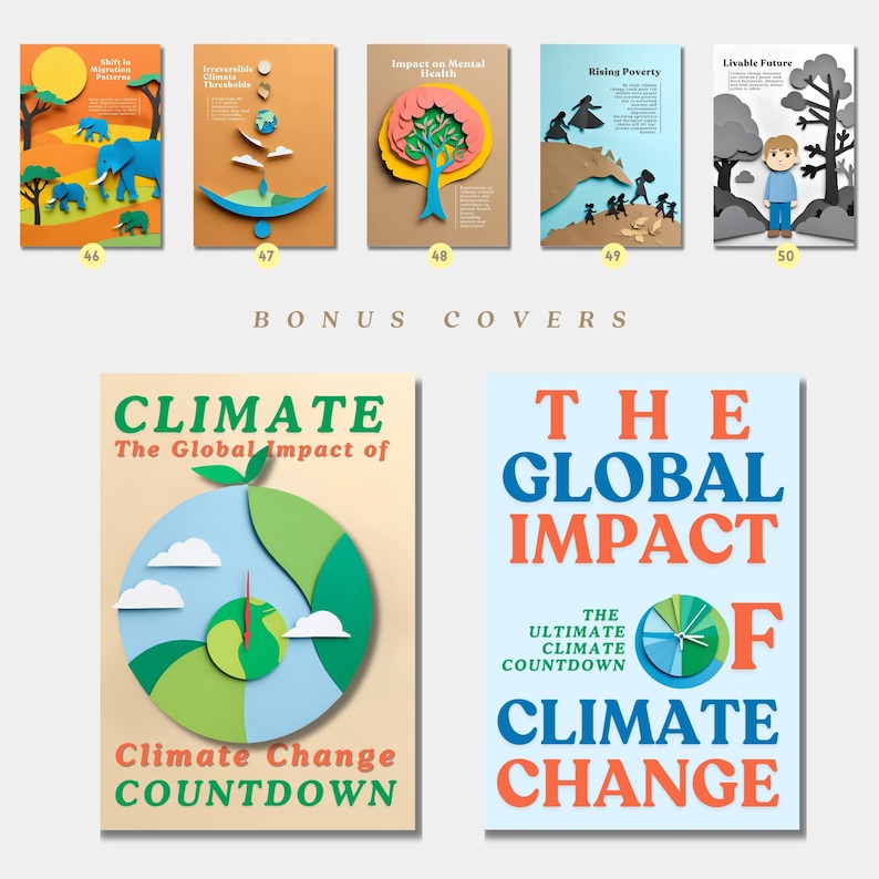 Climate Change Awareness Posters Set of 50 | World Environmental Issues ...