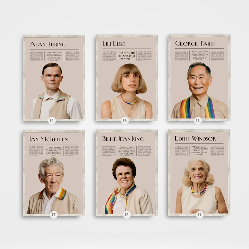 25 Pride Month Posters LGBT Icons, LGBTQIA History Bulletin Board ...
