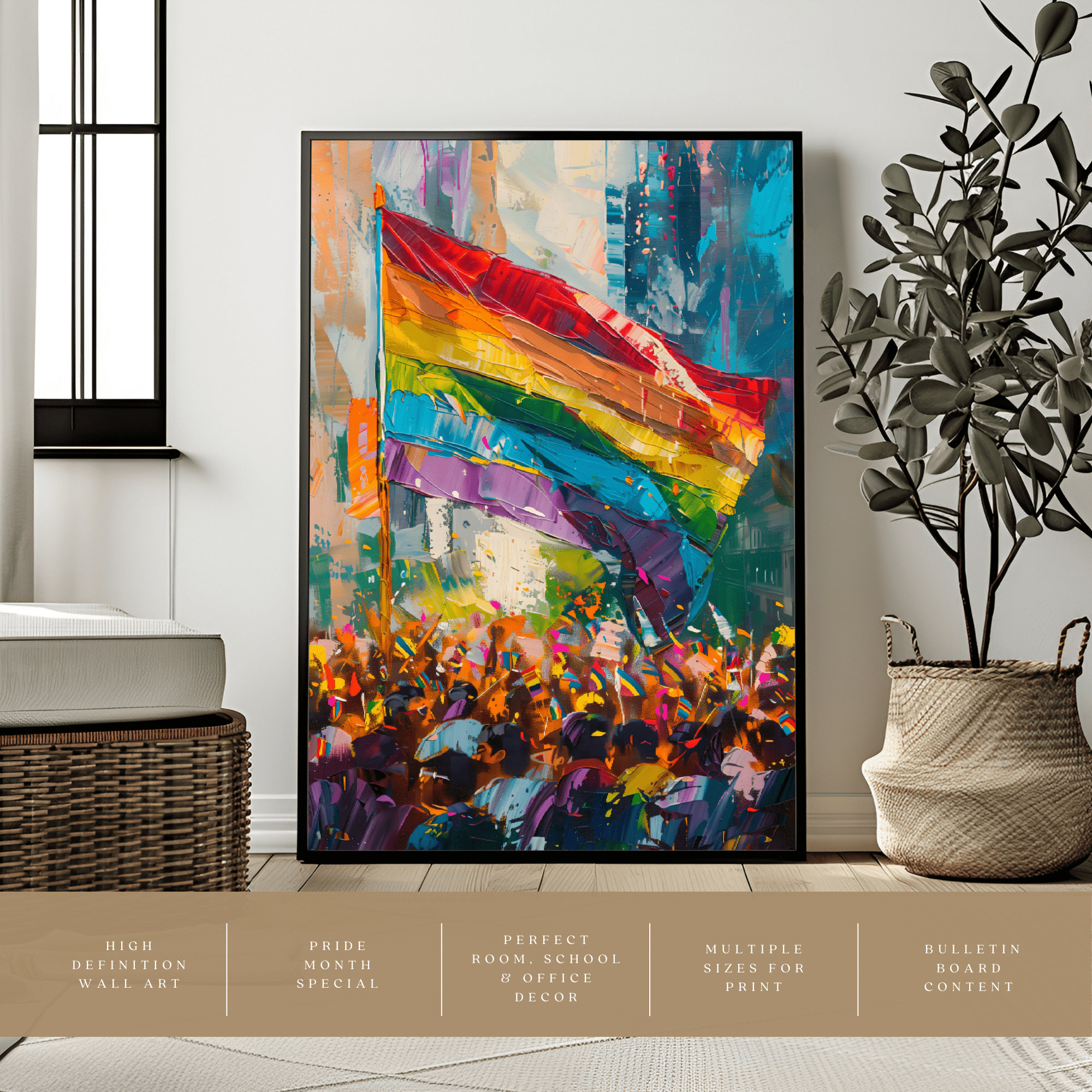 Pride Month Wall Art, LGBT Poster, Pride March LGBTQIA History Bulletin ...