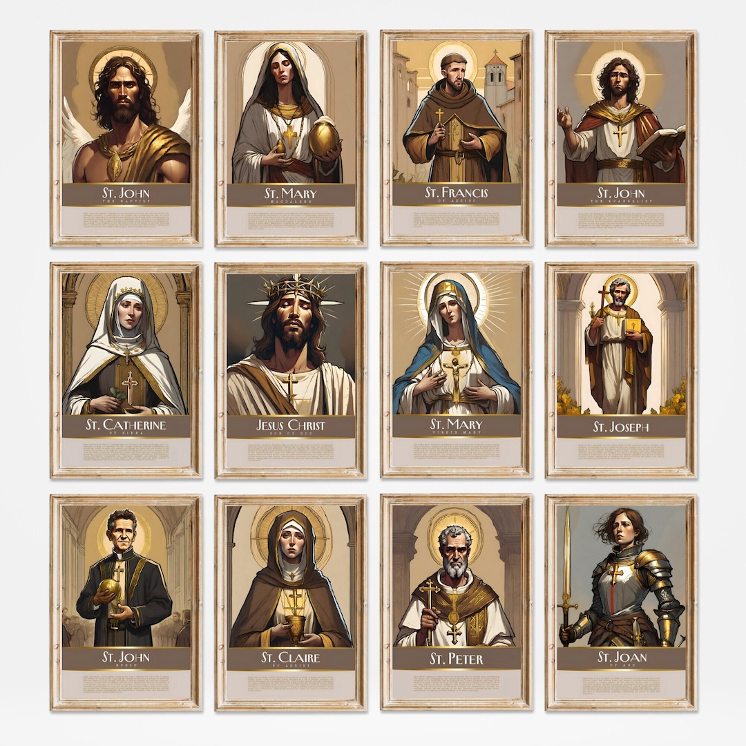 65+ Saints & Icons Christian Wall Art Decor | Digital Prints for Easter ...