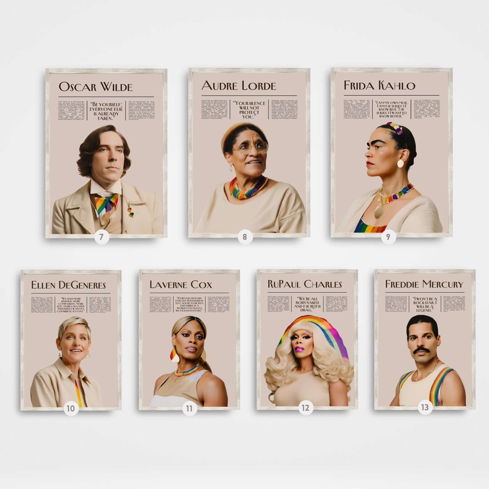 25 Pride Month Posters LGBT Icons, LGBTQIA History Bulletin Board ...