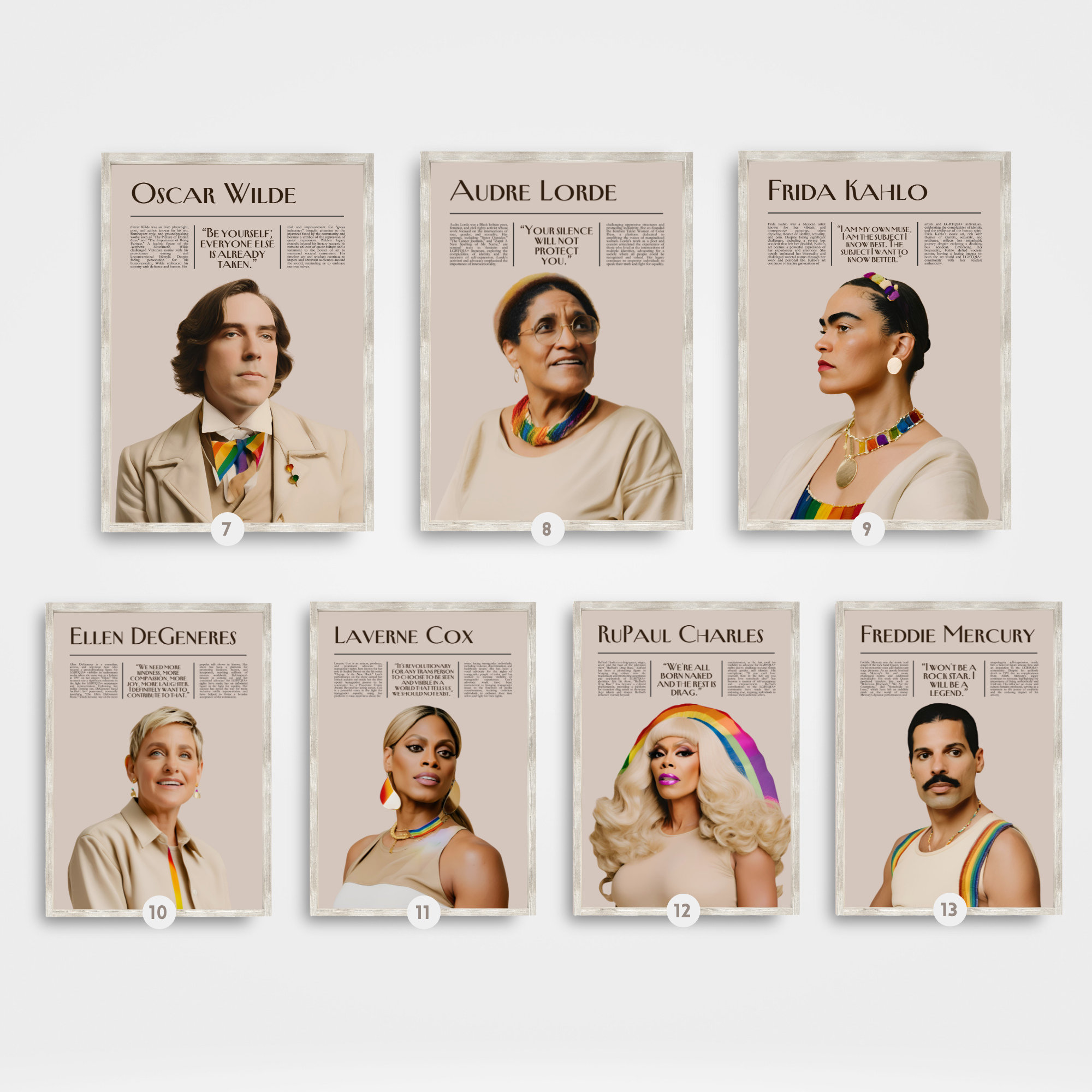 25 Pride Month Posters LGBT Icons, LGBTQIA History Bulletin Board ...